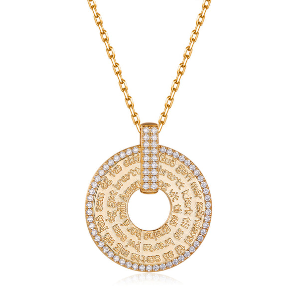 SERENITY DIVINE PENDANT GOLD-WHITE - veradesign.is